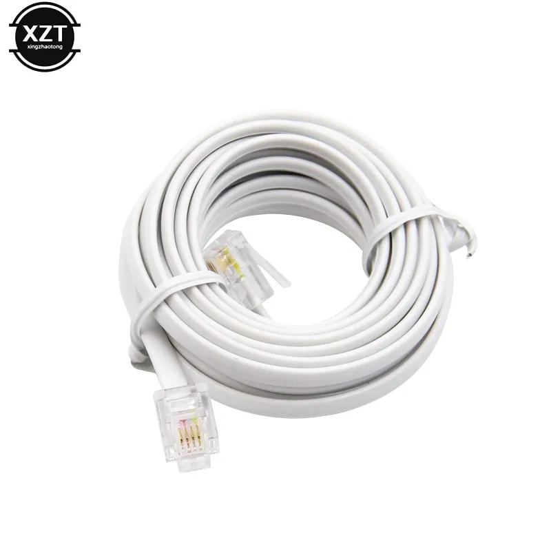 RJ11 6P4C Male to Male Modular Phone Internet Telephone Extension Cable ...