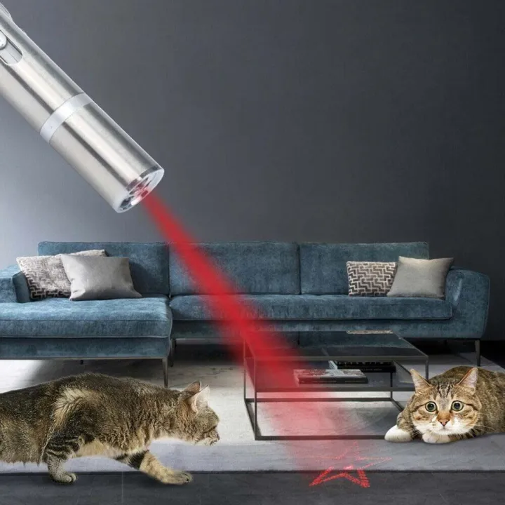 Tickle Toy Multifunctional Laser Cat Toys UV Light USB Charging Lazer ...