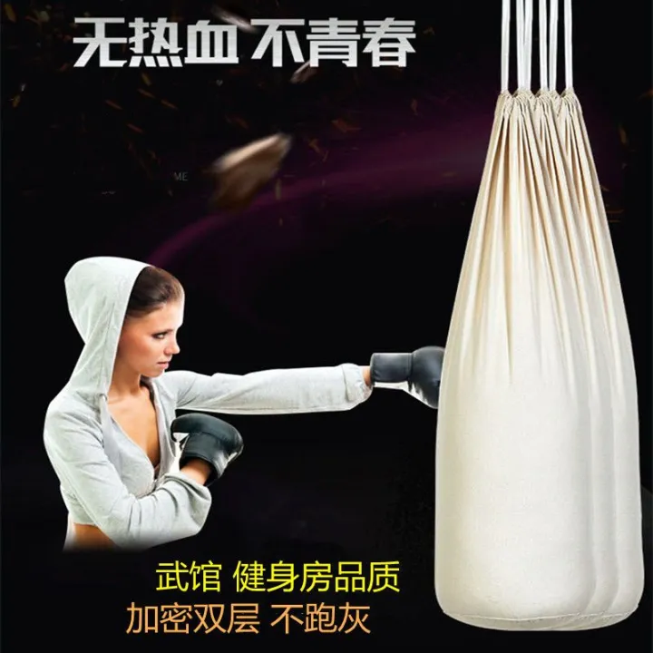 Boxing Sandbag Hanging Professional Thickened Canvas Sand Bag with Rope ...
