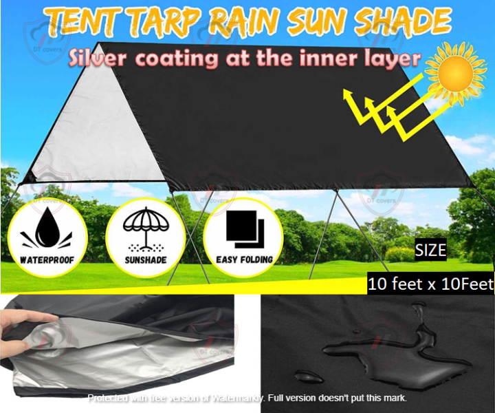 10 feet X 10 feet Outdoor Tent rain protector Tra tent Silver Coating ...