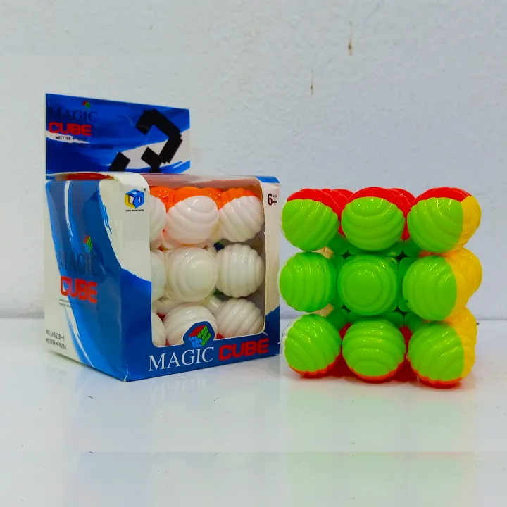 Atom Rubik Cube 3x3 Super Ball Cube Stikerless Magic Cube Educational ...