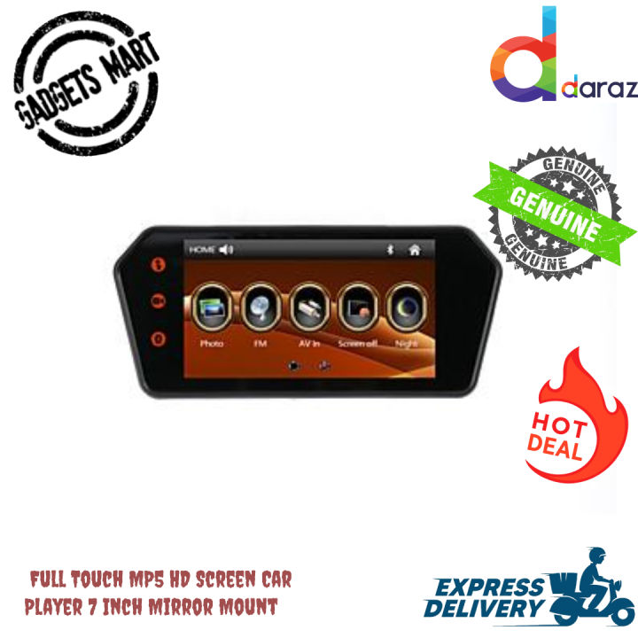 Full Touch MP5 HD Screen Car Player 7 Inch Mirror Mount | Daraz.lk