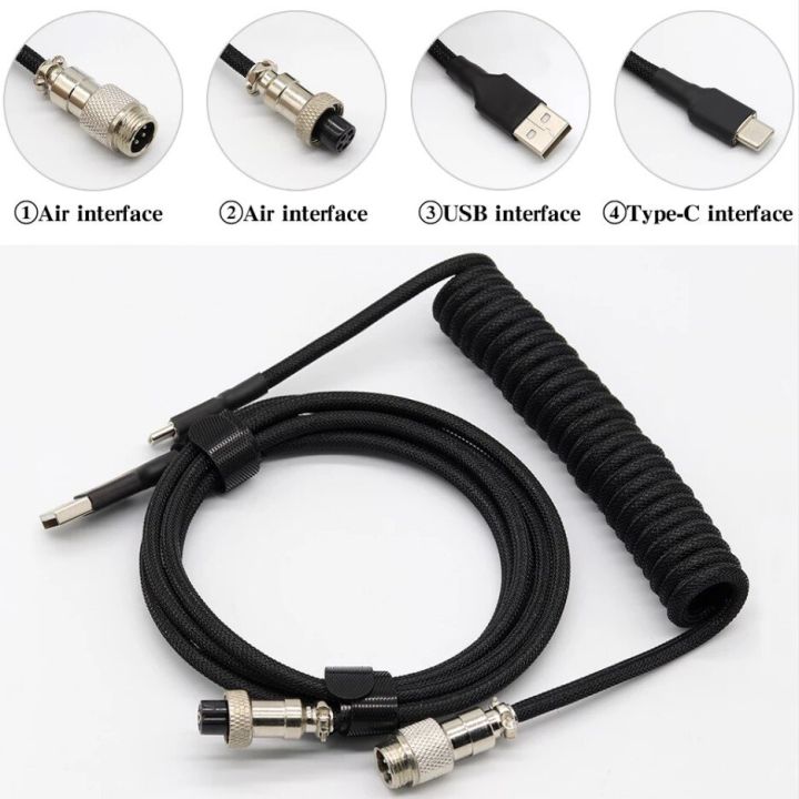 [Ready Stock FREE Shipping COD]Coiling Mechanical Keyboard Aviation ...