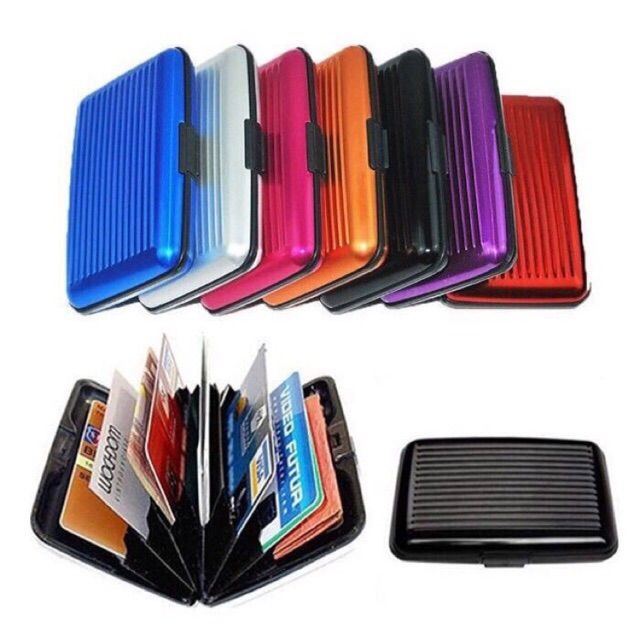 Waterproof Aluminum Security Wallet: Securely holds ATM, credit, and ID ...