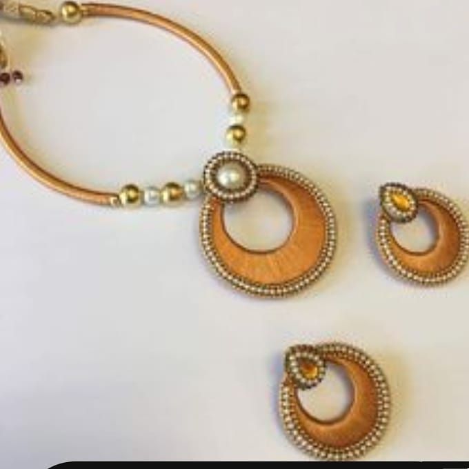 Silk thread necklace set | Daraz.lk