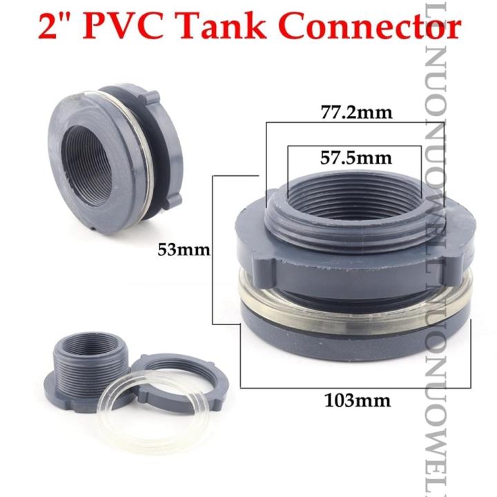 PVC Water Connector Fish Connector Male Male thread Bulkhead Joints ...