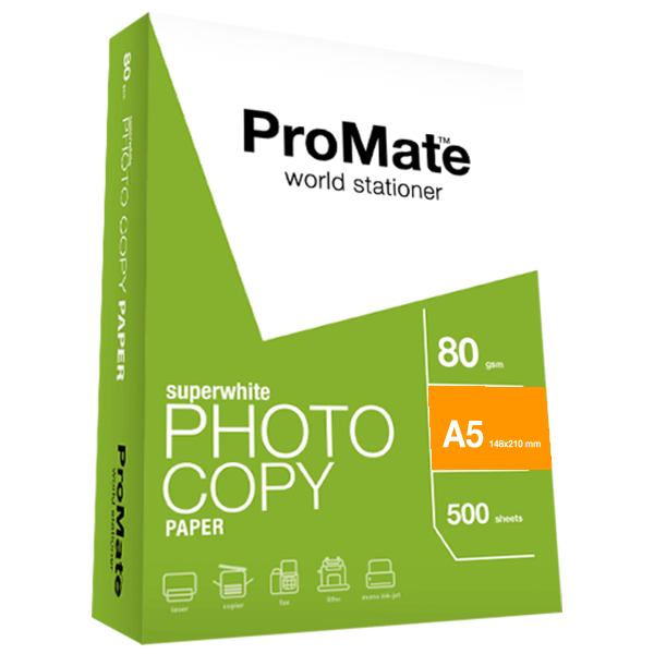 ProMate Photocopy Paper 80GSM A5 500 Sheets Pack | Daraz.lk