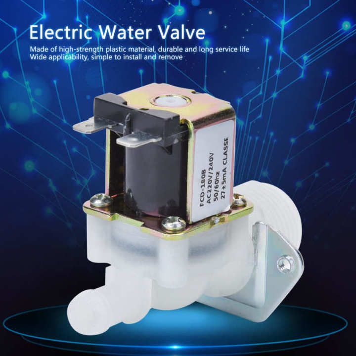 Electric Solenoid Valve 3/4in Inlet 1-Way Guide Plastic Connector for ...