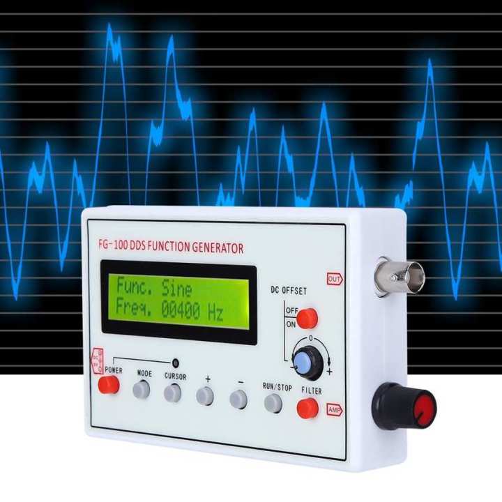 FG‑100 DDS Function Generator Sine Frequency 1HZ‑500KHz Counter Signal ...
