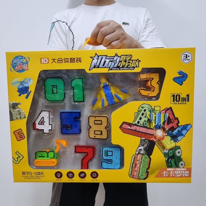 Educational digital toy morphing assembled fit robot kids alphabet King ...