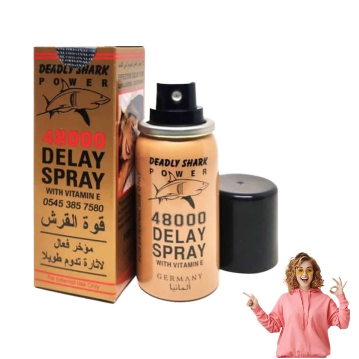 18+ Delay Spray Long Time Delayed Spray Deadly Shark 48000 Strong Men's ...