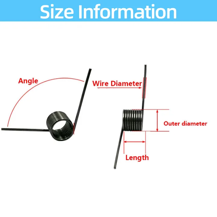 2PCS Wire Diameter 2.5mm 65Mn Steel Small Helical V-shaped Torsion ...