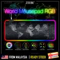 Wenefang 2025 New ZEEBE 80cm World Map RGB Colour LED Lighting Gaming ...