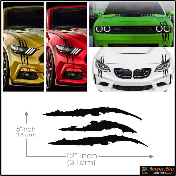 Tiger Scratch Mark Stickers for Car Van Bike Laptop Sports Car Pvc ...