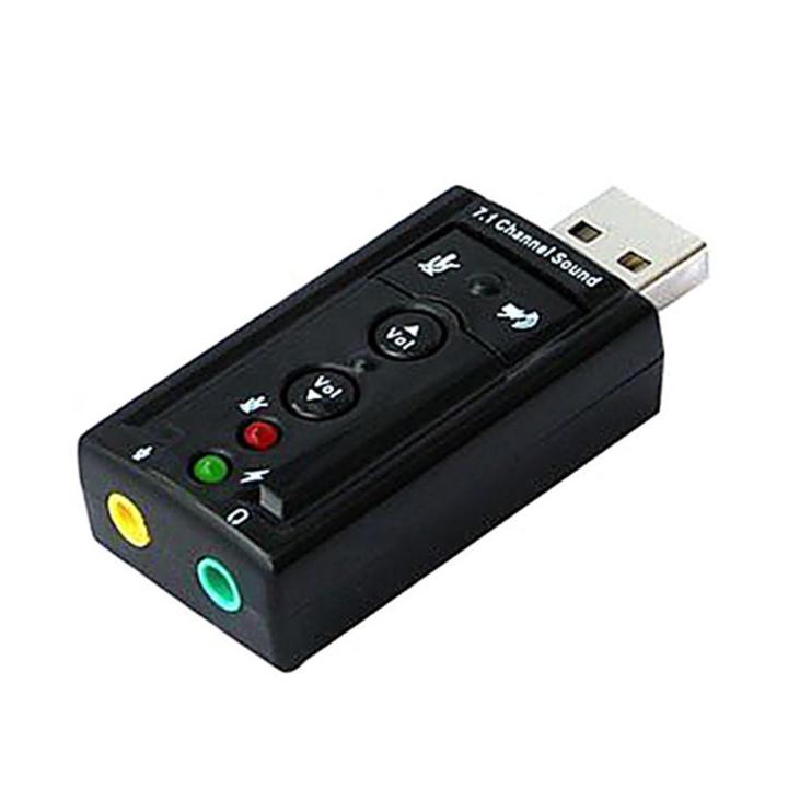 USB SOUND CARD 7.1 Plug and Play External USB Sound Card Audio Adapter ...