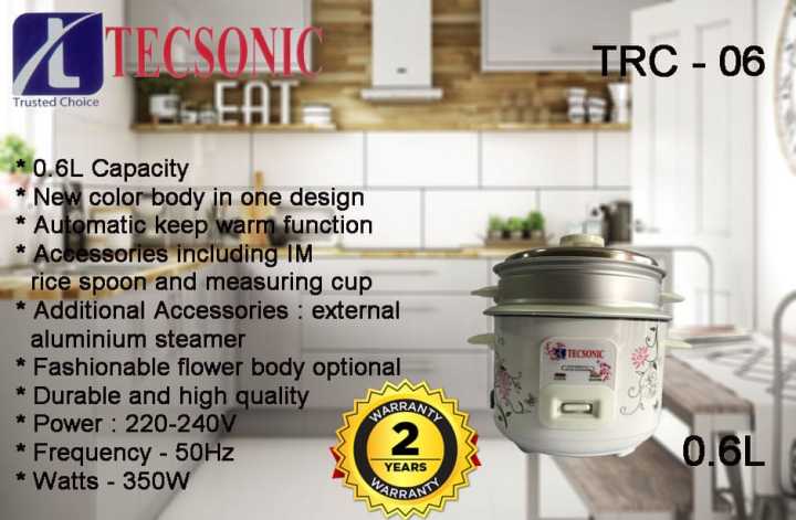 TECSONIC 0.6L Rice Cooker (500g) | Daraz.lk