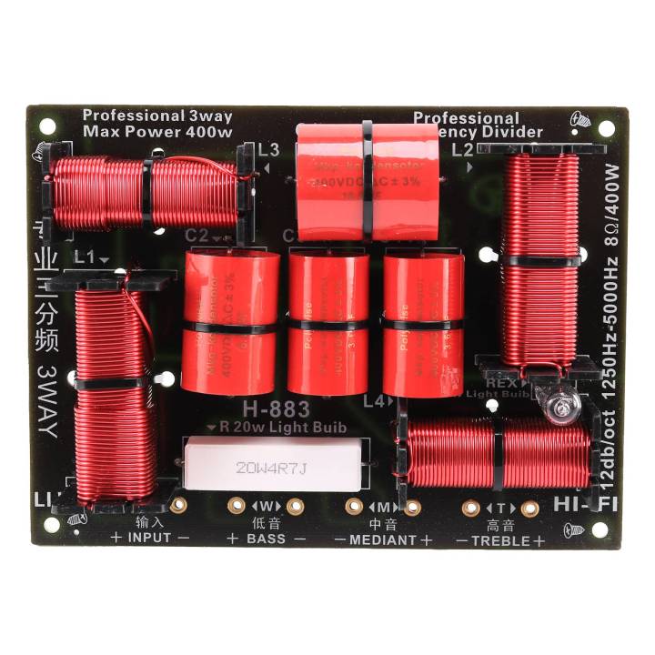 LKPCIGCXM 400W 3 Way Crossover Divider Hifi Tweeter Woofer Speaker ...
