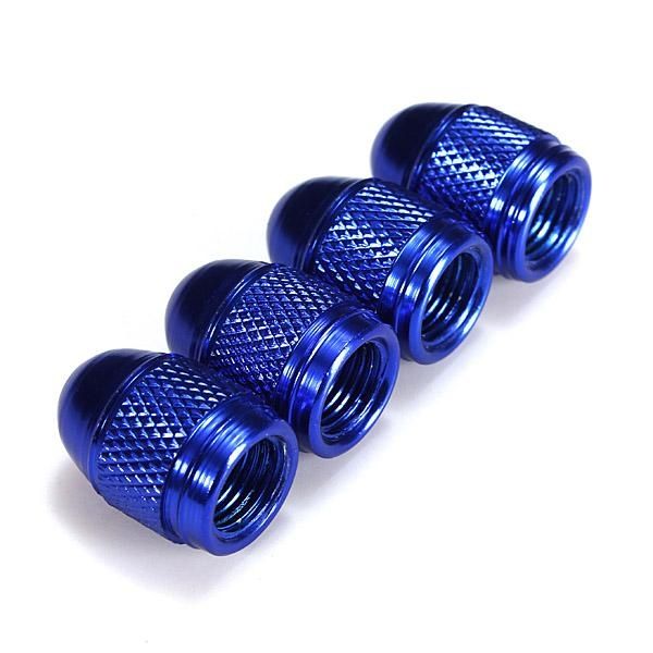 2 SETS 4 x Aluminum Air Port Cover Tyre Valve Wheel Stem Dust Cap Bike ...