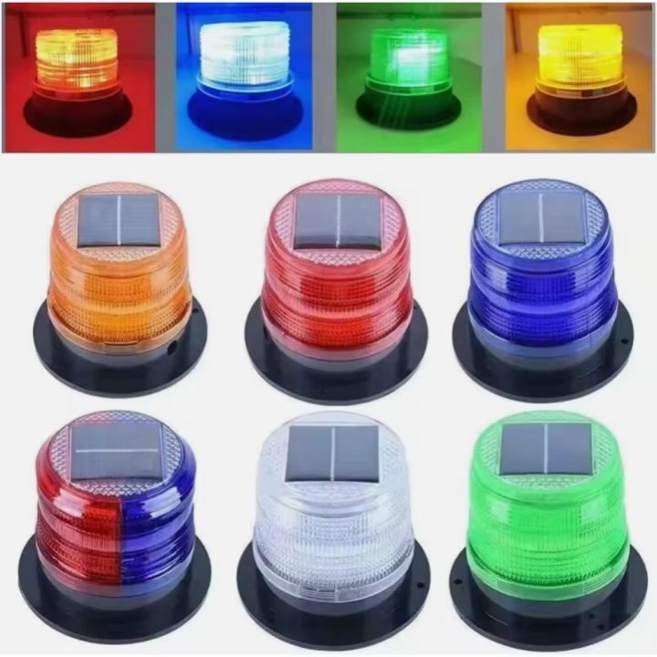 Durable Solar Powered LED Strobe Light Magnet Base Wireless Strobe ...