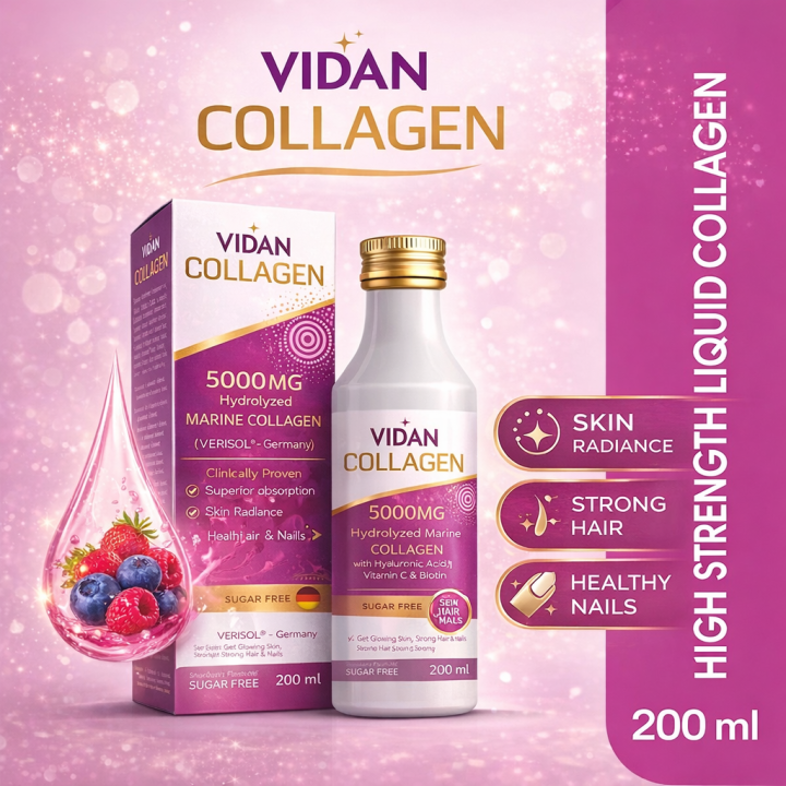 Vidan Collagen 5000mg Marine Collagen Drink | Skin & Hair Support ...