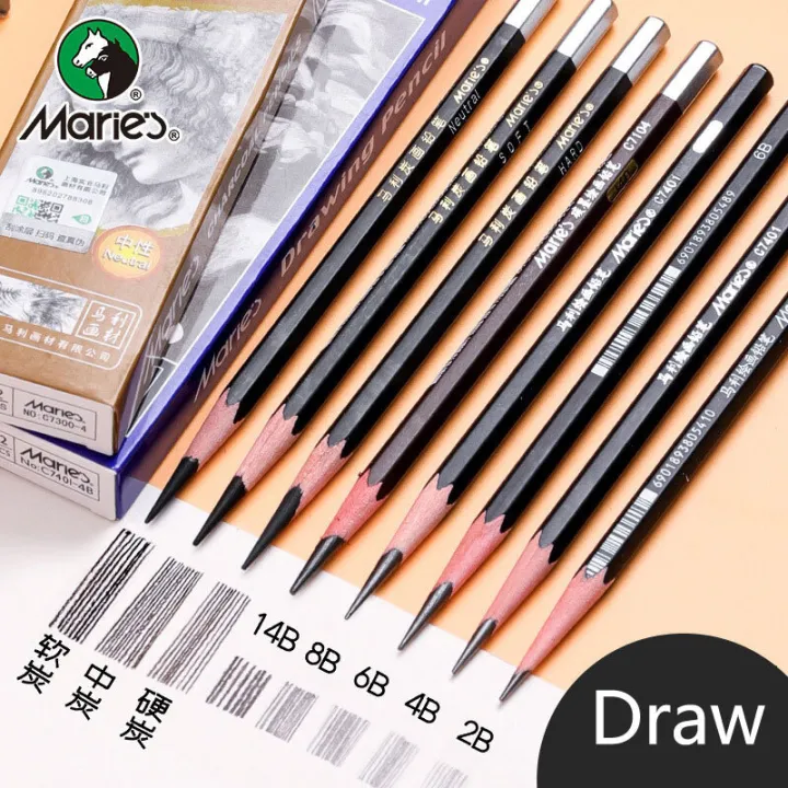 【HOT】 1Pc HB 2H 4H 6H 1B 12B10B 8B 7B 6B 5B 4B 3B 2B Drawing Sketch ...