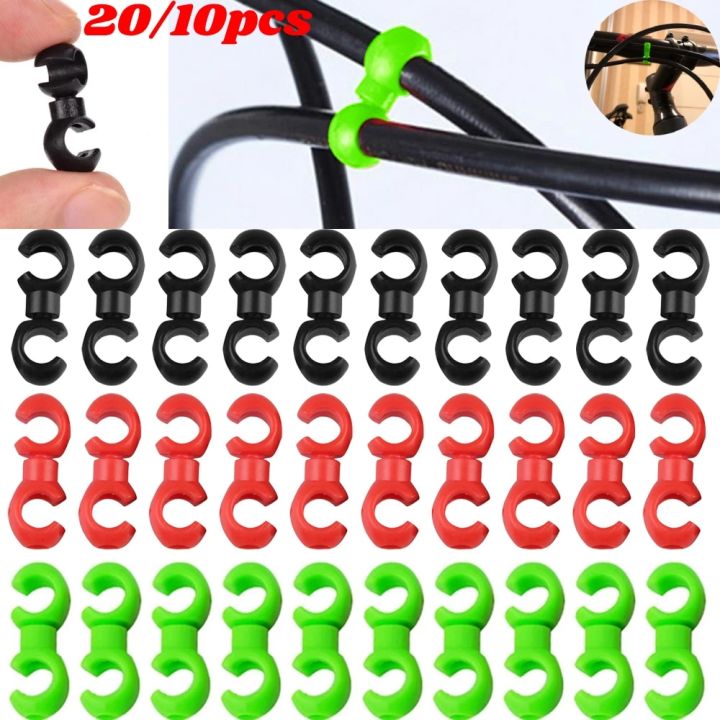 bike parts 20/10 s Bicycle Brake Gear Cable Clips MTB Bike S Style ...