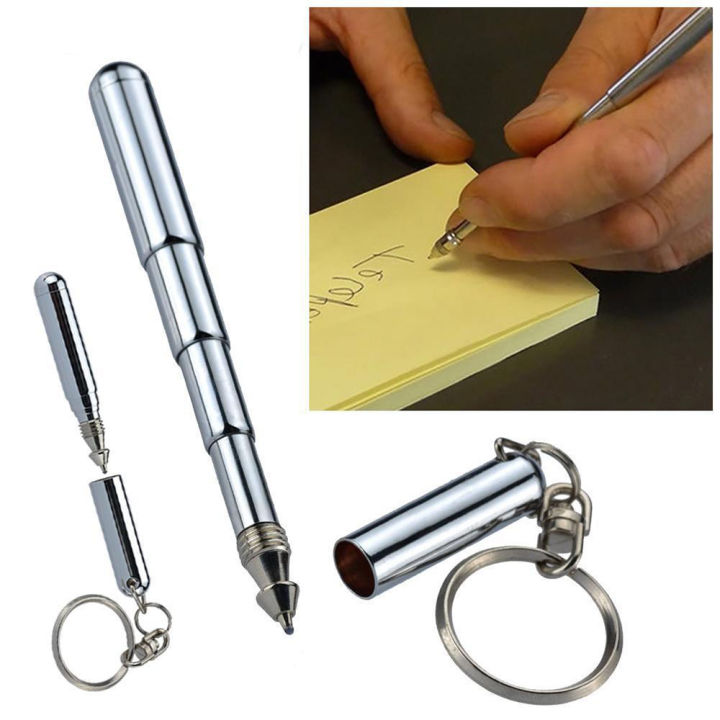 Rust-Resistant Metal Pen Key Ring Convenient Compact Pen Shape Key Ring ...