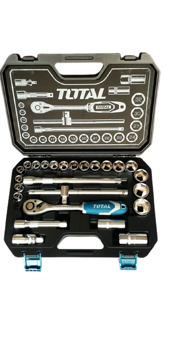 TOTAL 1/2" BOX Socket 25 Psc set | Daraz.lk