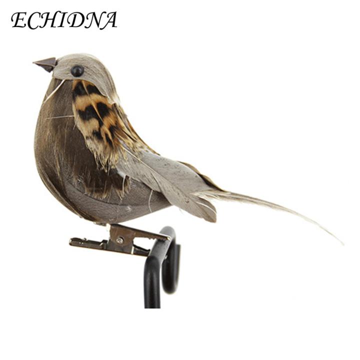 ECHIDNA Sparrow Feathered Wedding Outdoor Artificial Animal Bird Prop ...