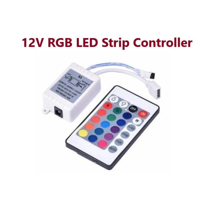 12V RGB LED Controller Driver with IR 24-Key Remote | Daraz.lk