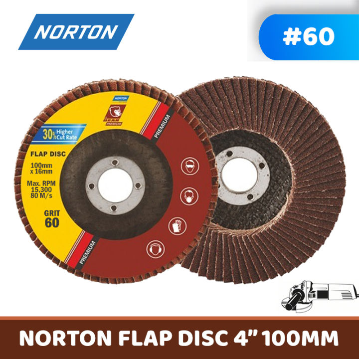 Flap Disc 4" 100mm P60 Norton | Daraz.lk