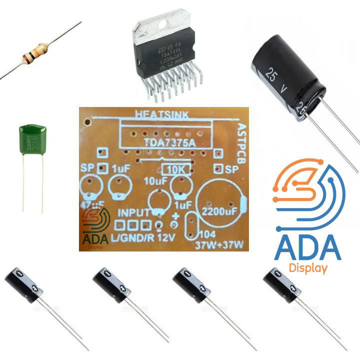 DIY - TDA7375 Audio Amplifier PCB KIT 2CH IC 2 x 35W Stereo Audio ...