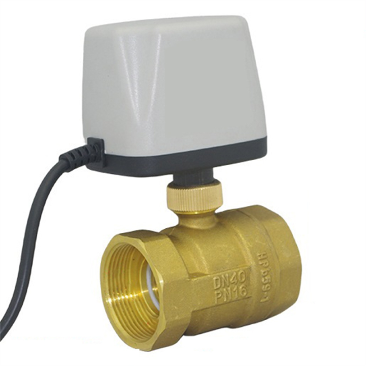 Brass Normally Closed Quick-Open Motorized Ball Valve 2-Wire Brass ...