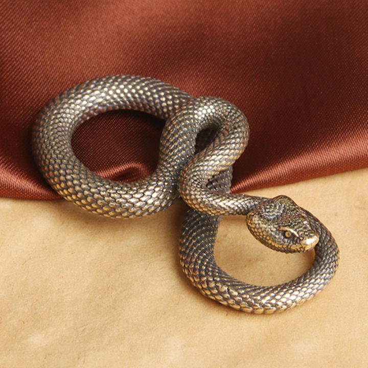 Vintage Copper Snake Ornament Decorations Antique Boa Figurines ...