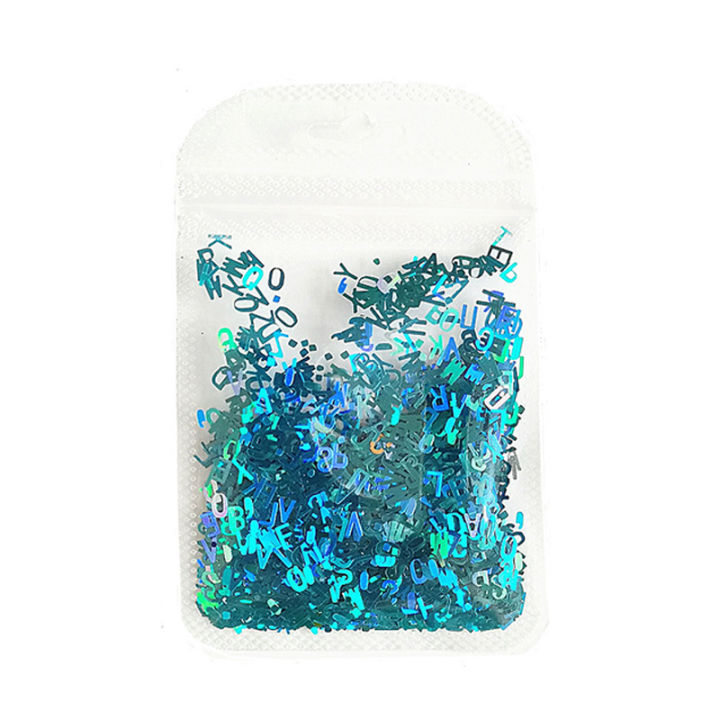 Holographic Glitter English Alphabet Flakes For Epoxy Resin Filling ...