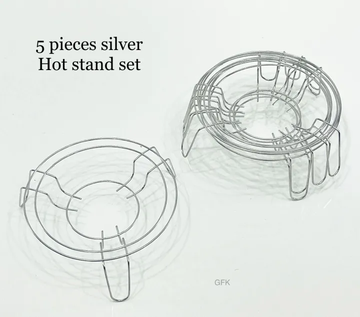 5 Pcs Silver Hot Pot Stand | Daraz.lk