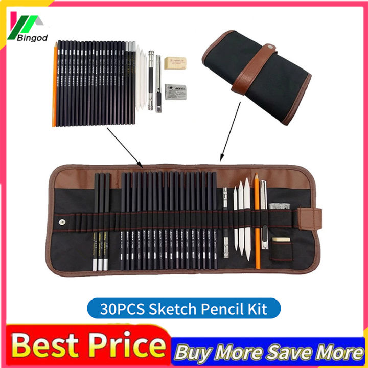 29PCS Pencil Set Drawing Sketching Charcoal Pencil Art Professional Art ...
