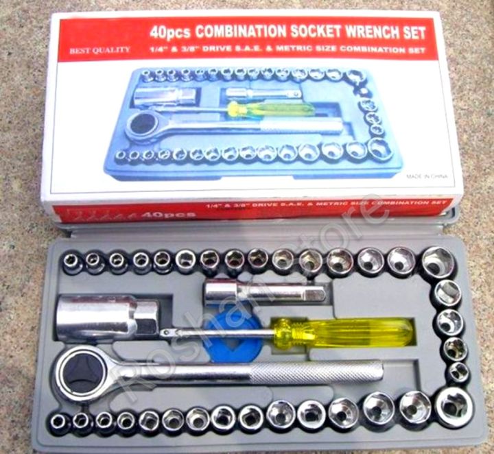 40pcs Automobile Motorcycle Repair Tool Case Precision Socket Wrench Set Sleeve Screwdriver Auto ...