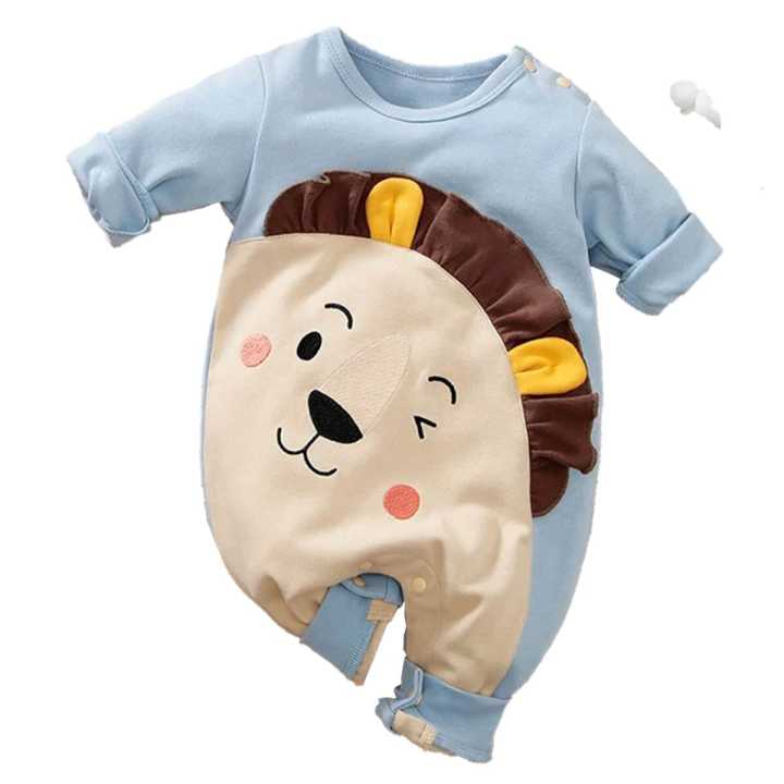 Cute Hedgehog In Blue Cotton One Piece | Daraz.lk