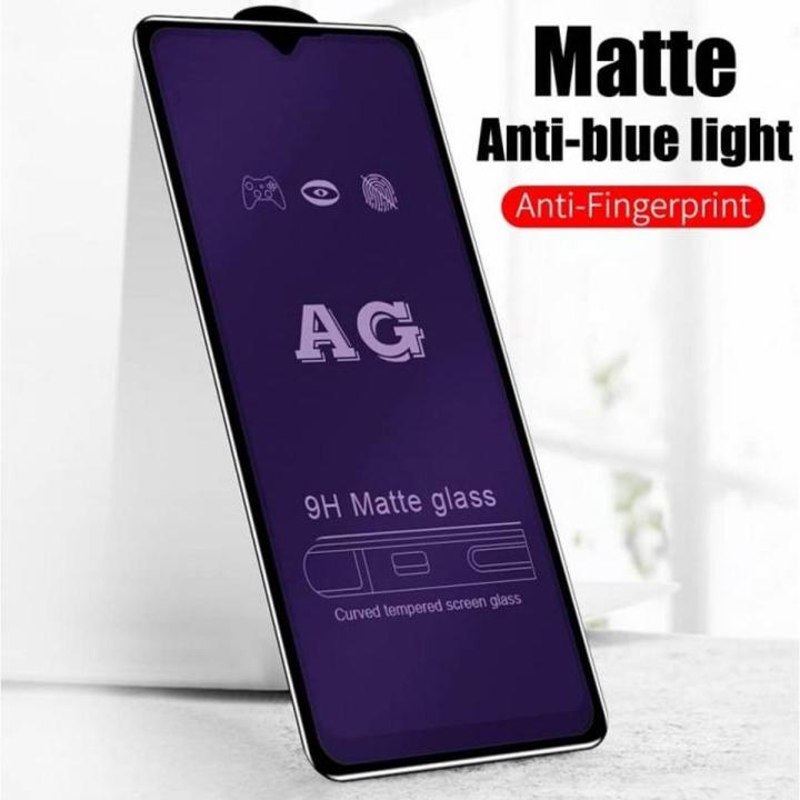10D Matte Blue Ray Frosted Full Cover AG Tempered Glass Screen ...