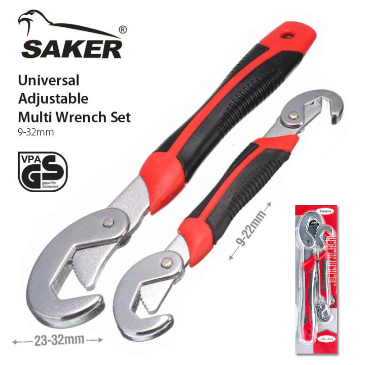 Universal Adjustable Multi Wrench Set - 9-32mm - SAKER | Daraz.lk