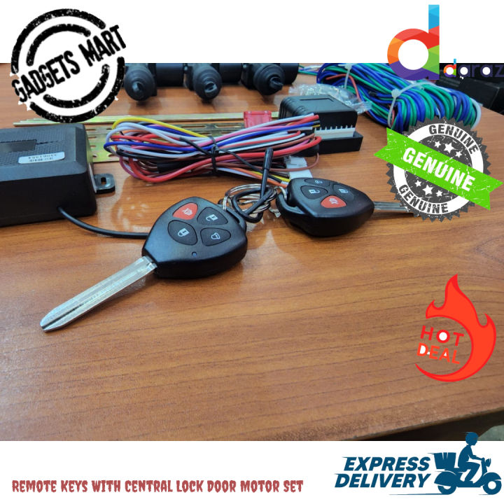 Remote Keys With Central Lock Door Motor Set | Daraz.lk