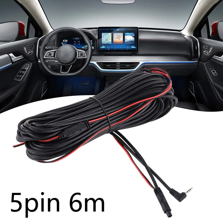 6m Car DVR Backup Rear View Camera 2.5mm Extension Cable 5Pin Cord Wire ...