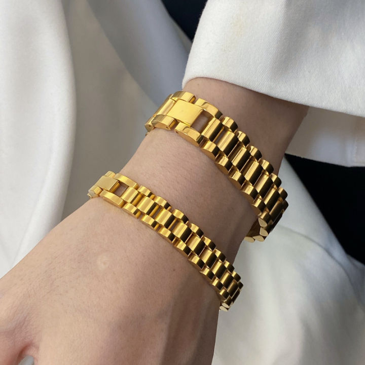 Stainless Steel Strap Bracelet - Plated Detachable Wristbands Bracelets ...