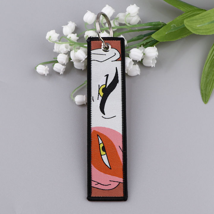 Cartoon Avatar Key Tag Embroidery Key Fobs Keychains for Car ...