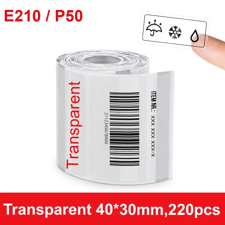 E210 Transparent Label Sticker Self-Adhesive White Label Paper Tape For ...