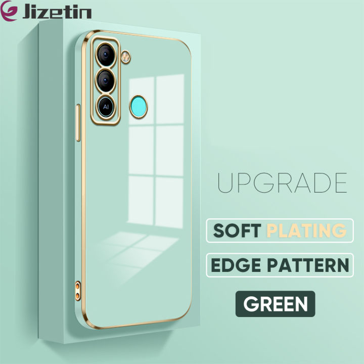 Jizetin (Free Lanyard) for Tecno Pop 5 LTE Back Cover Pure Color Luxury ...