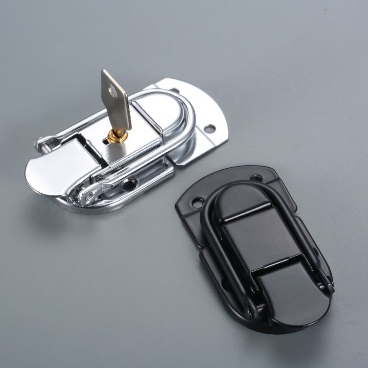 2pcs Metal Box Latch Hasp With/without Key Silver/black Safety Lock 69 ...
