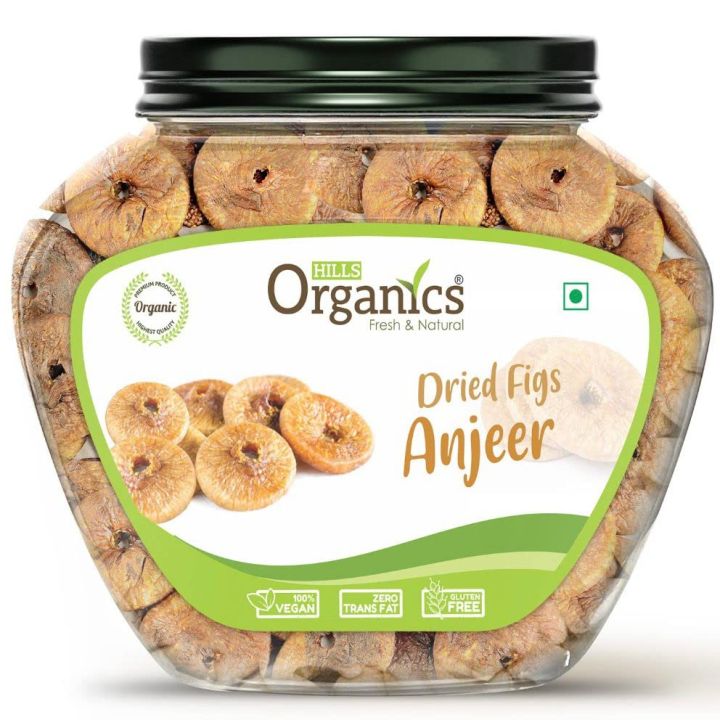 HILLS ORGANICS Anjeer (Dried Figs) - 500G | 100% Fresh & Natural Anjir ...