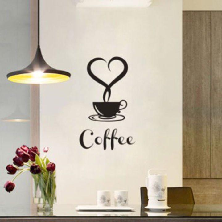 Coffee Wall Sticker Shop Restaurant Wall Decor Art DIY Decorative ...
